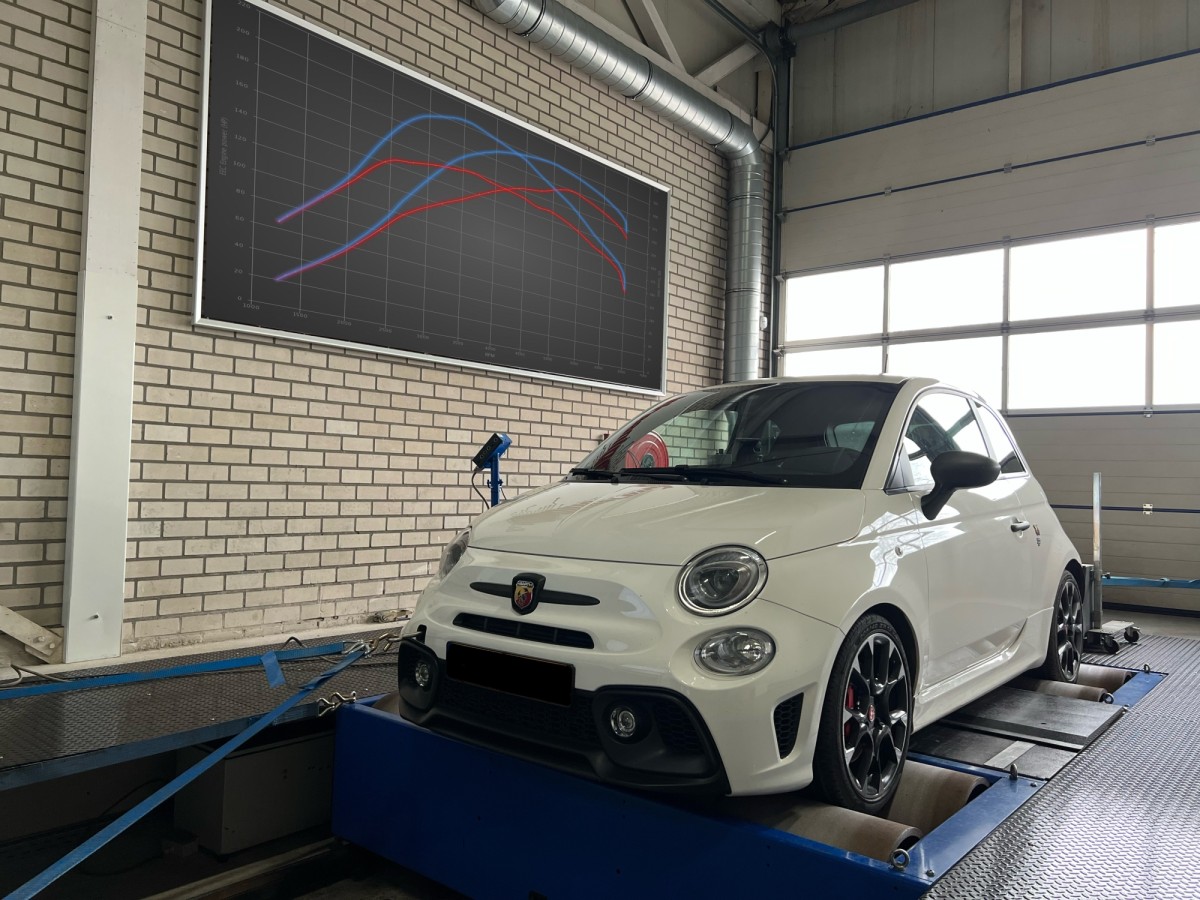 Stage 1 gereed voor de Abarth 595 | Dyno-ChiptuningFiles.com